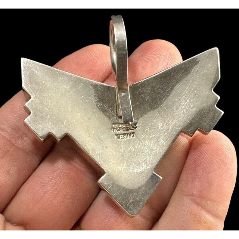 Pendant Ray Tracey Navajo Sterling Silver Lapis Lazuli Inlay Signed ...