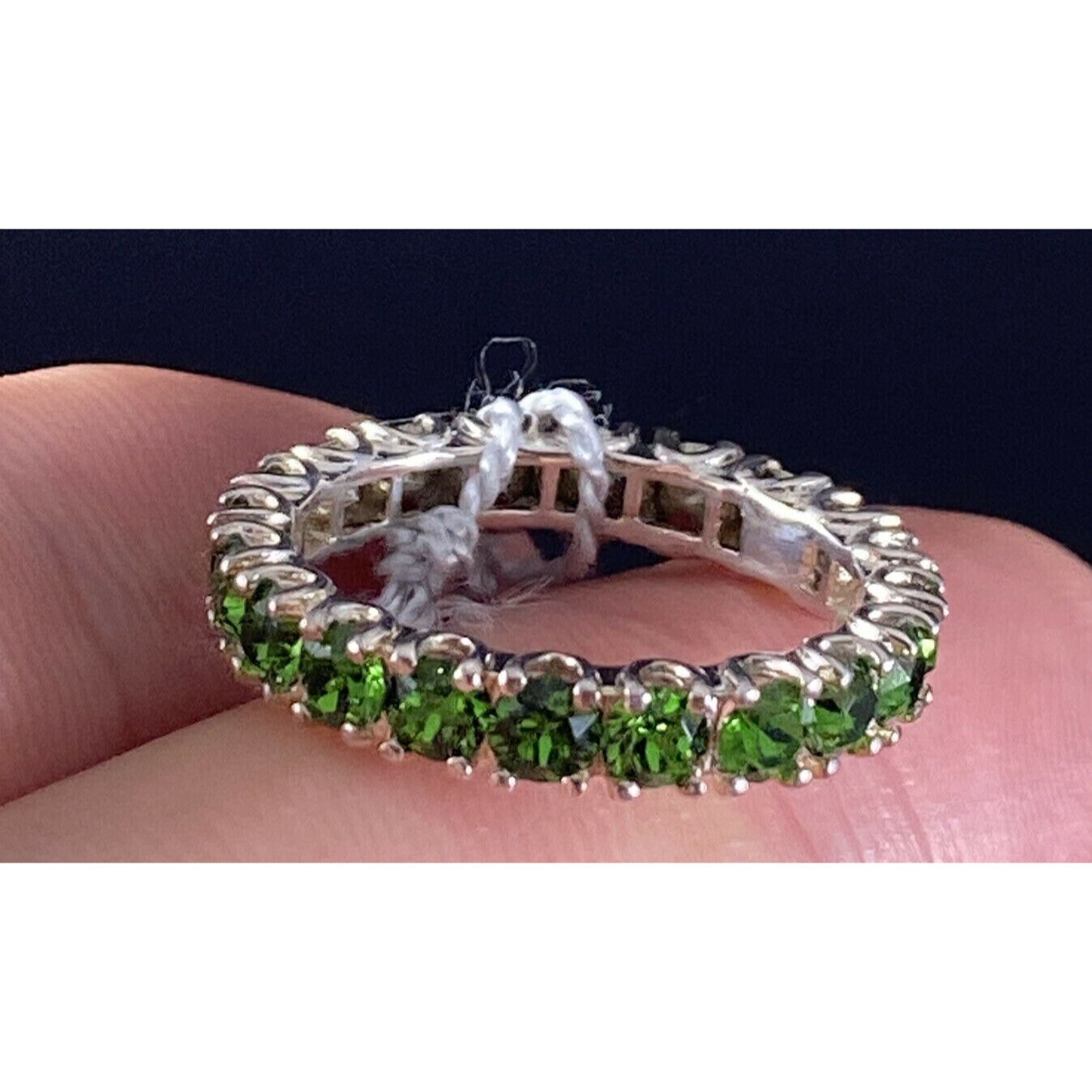 Designer Djoy Ring 925 Green Crystal Cluster Ring Size 6 Pronged New - Etsy