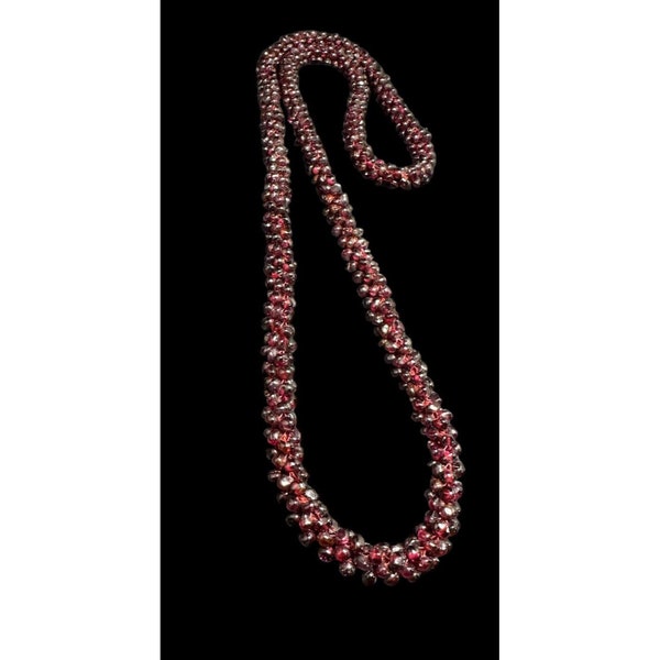 Vintage Red Rope Necklace - Etsy