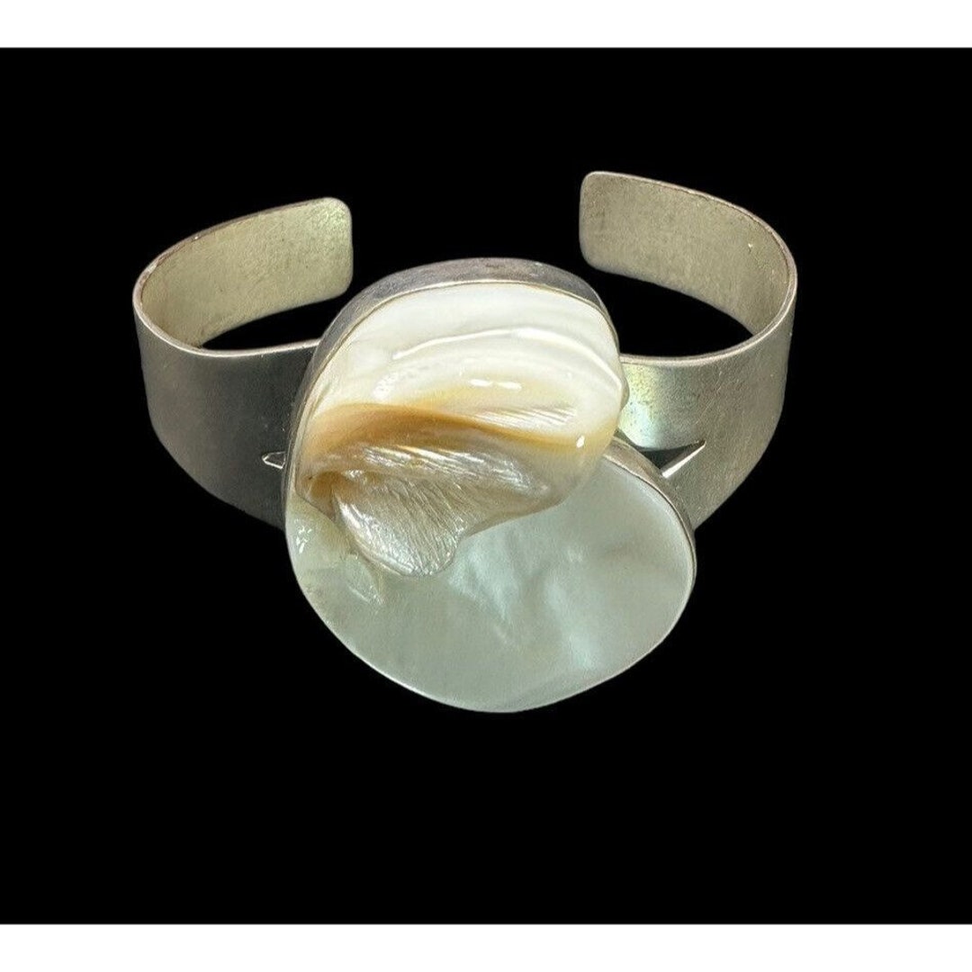 Vintage Jay King DTR Mabe Pearl Cuff Bracelet Sterling Silver .925 ...