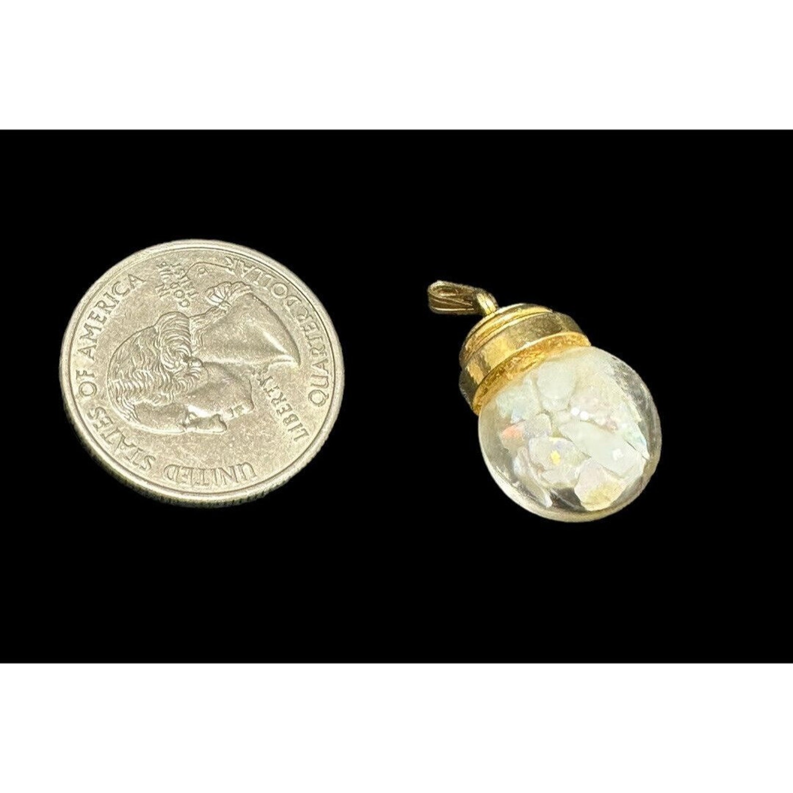 Antique Gold Filled Floating Opal Pendant Vintage Round Orb Dangle - Etsy