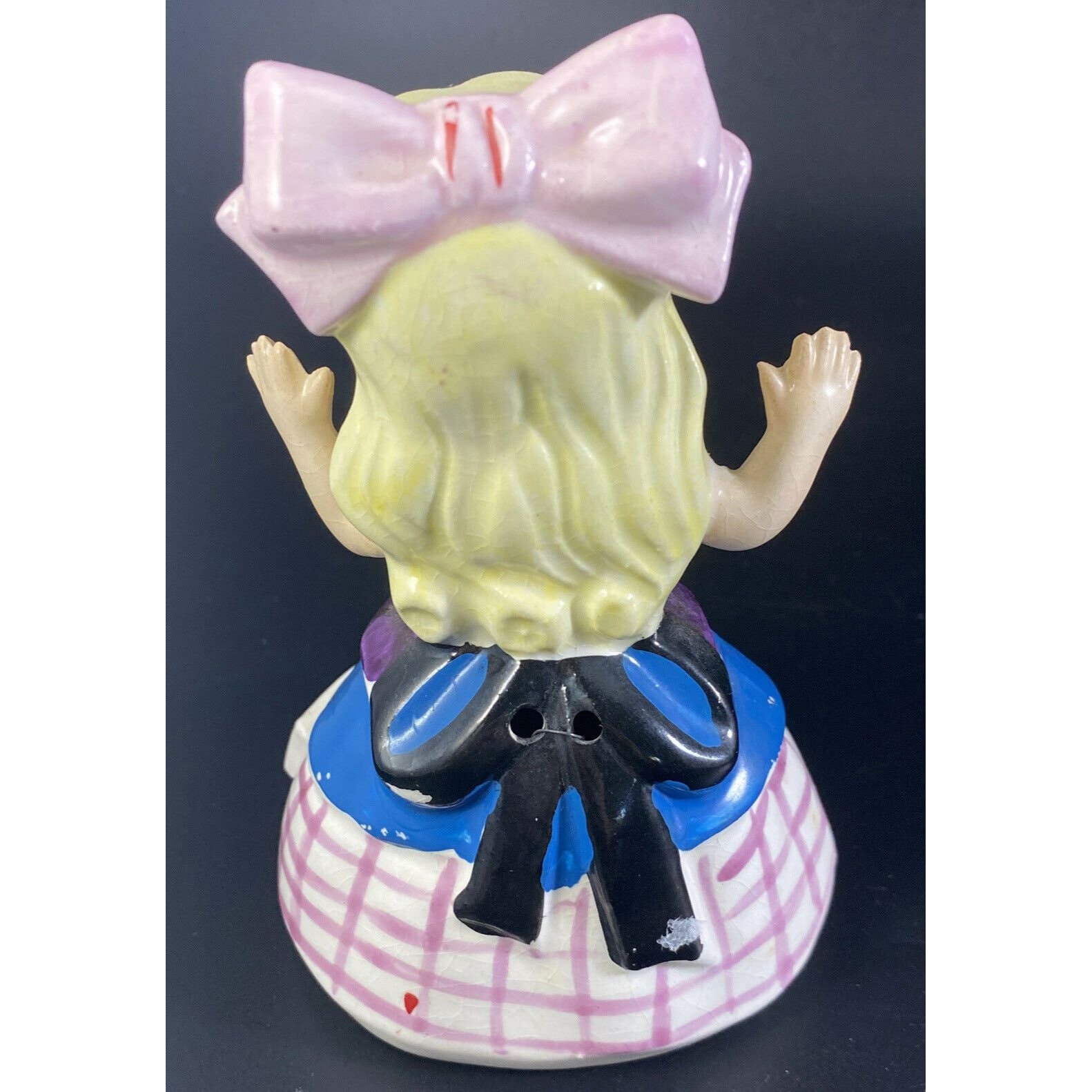 Vintage Signed ARTMARK Alice Belle, Bell Figurine Hand Painted Ceramic ...