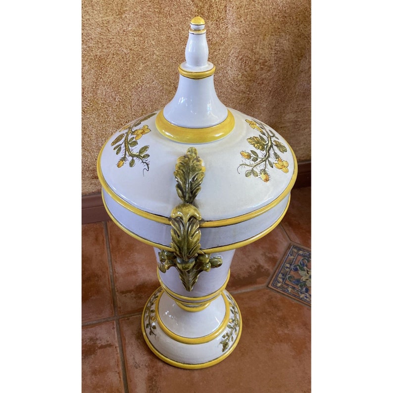 Meiselman Imports Italy Hand Painted Statement Vase Yellow - Etsy
