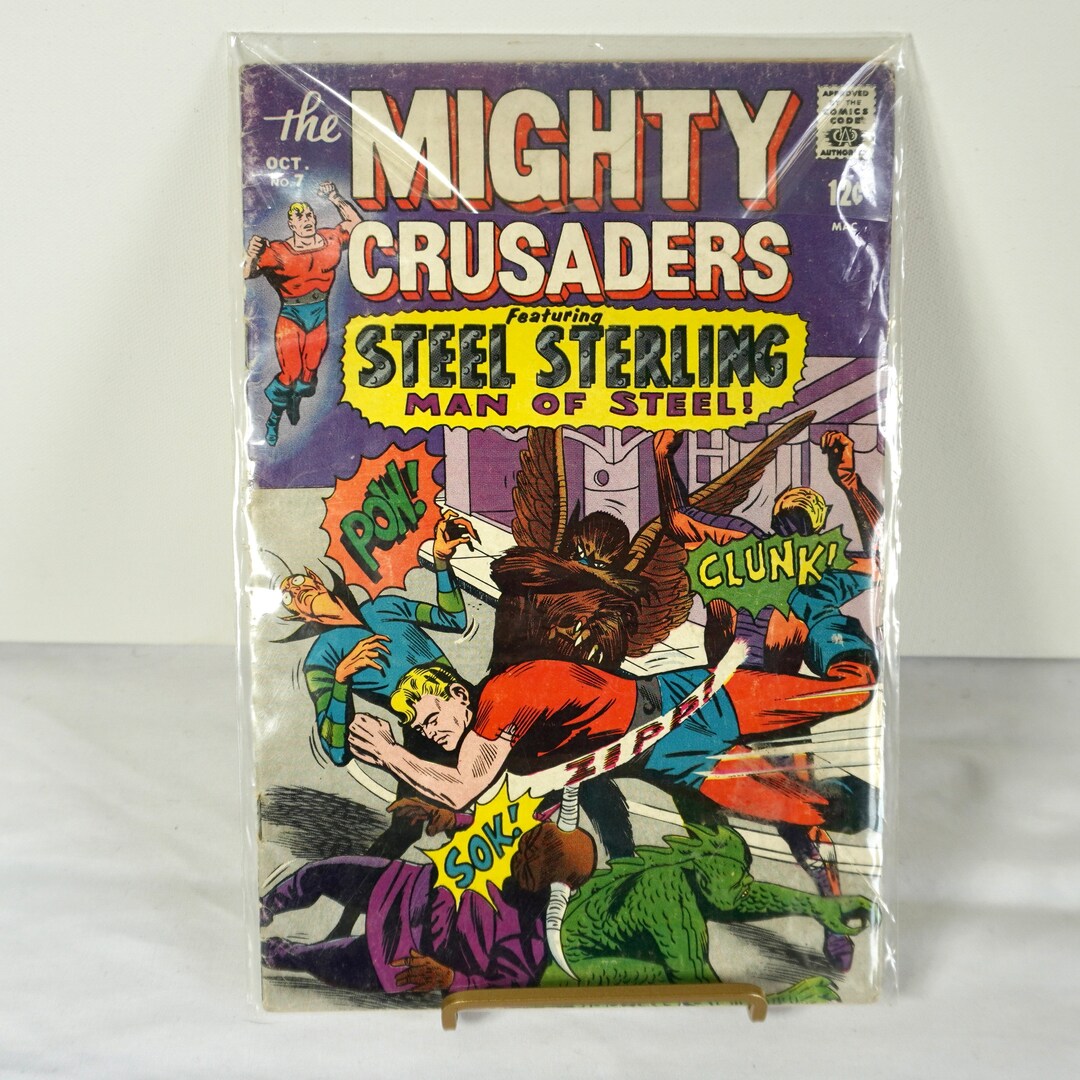 The Mighty Crusaders Radio Comics 1960s Comic Book Steel Sterling VTG OCT No 7 - Etsy