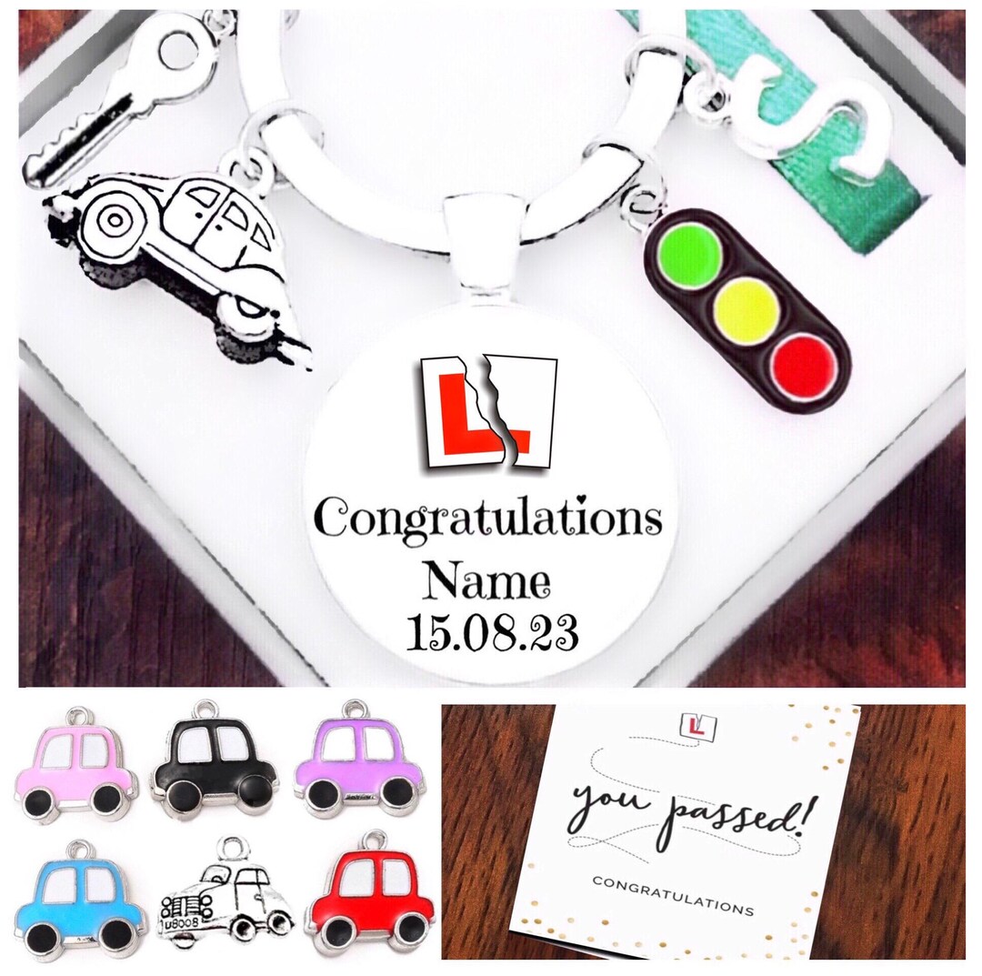 Driving Test Gift,personalised Initial, Keyring,congratulations on Your ...