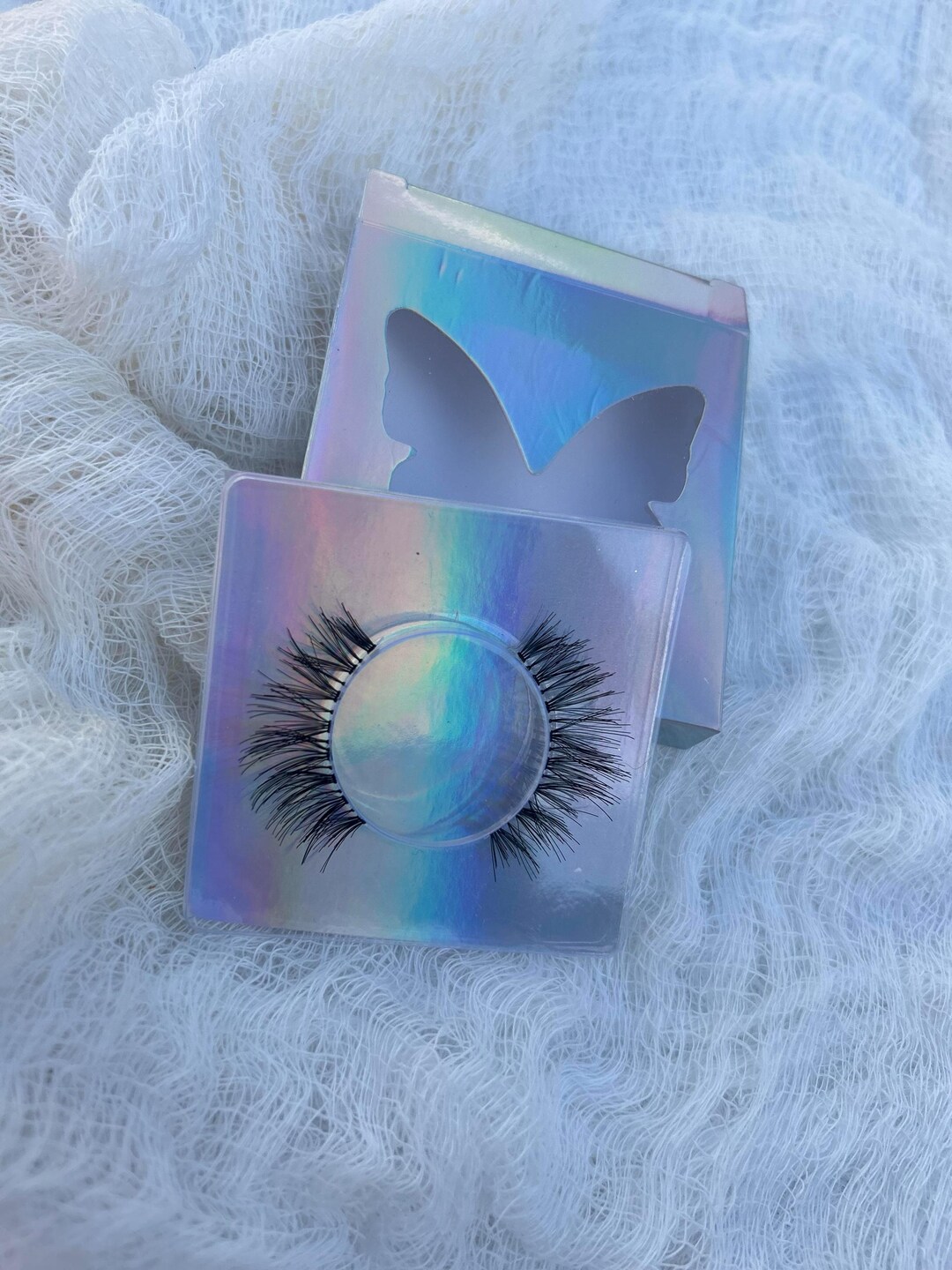 Wispies Eyelashes in Butterfly Lash Box Fur Lashes Handmade Full Strip ...