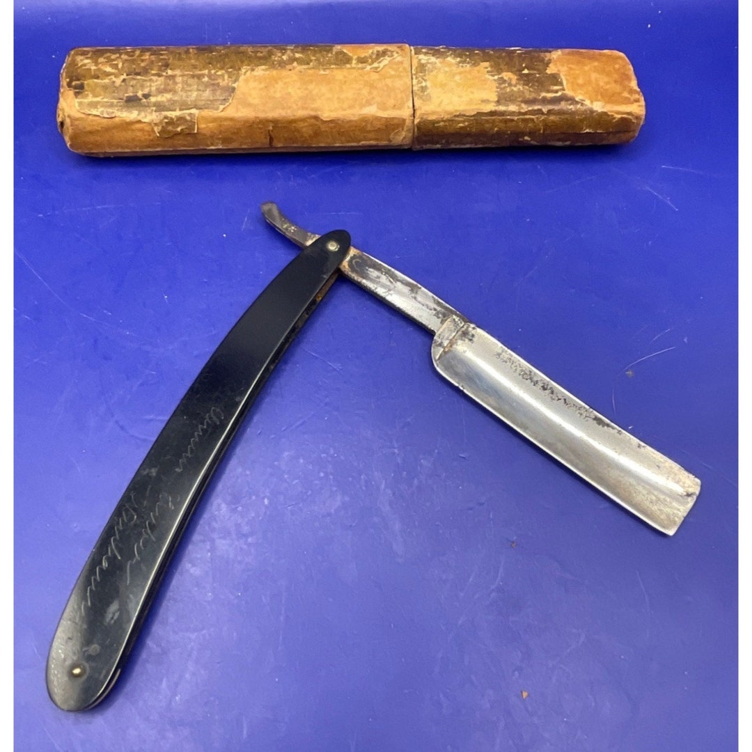 Barber's Special Straight Razor in Case Vintage Antique Folding Shaving ...
