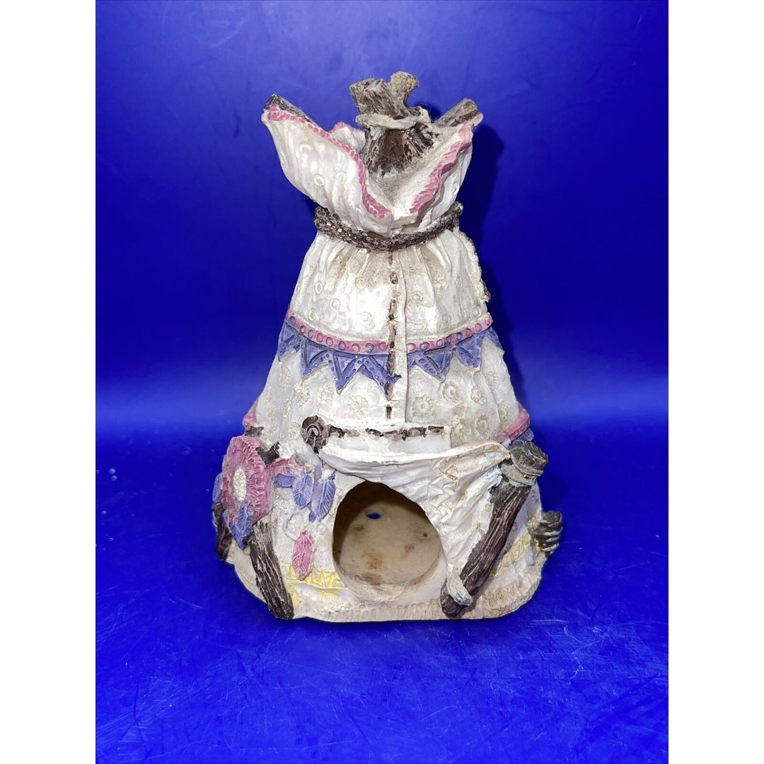 Southwestern Tee-pee Native American Figurine Painted Resin - Etsy