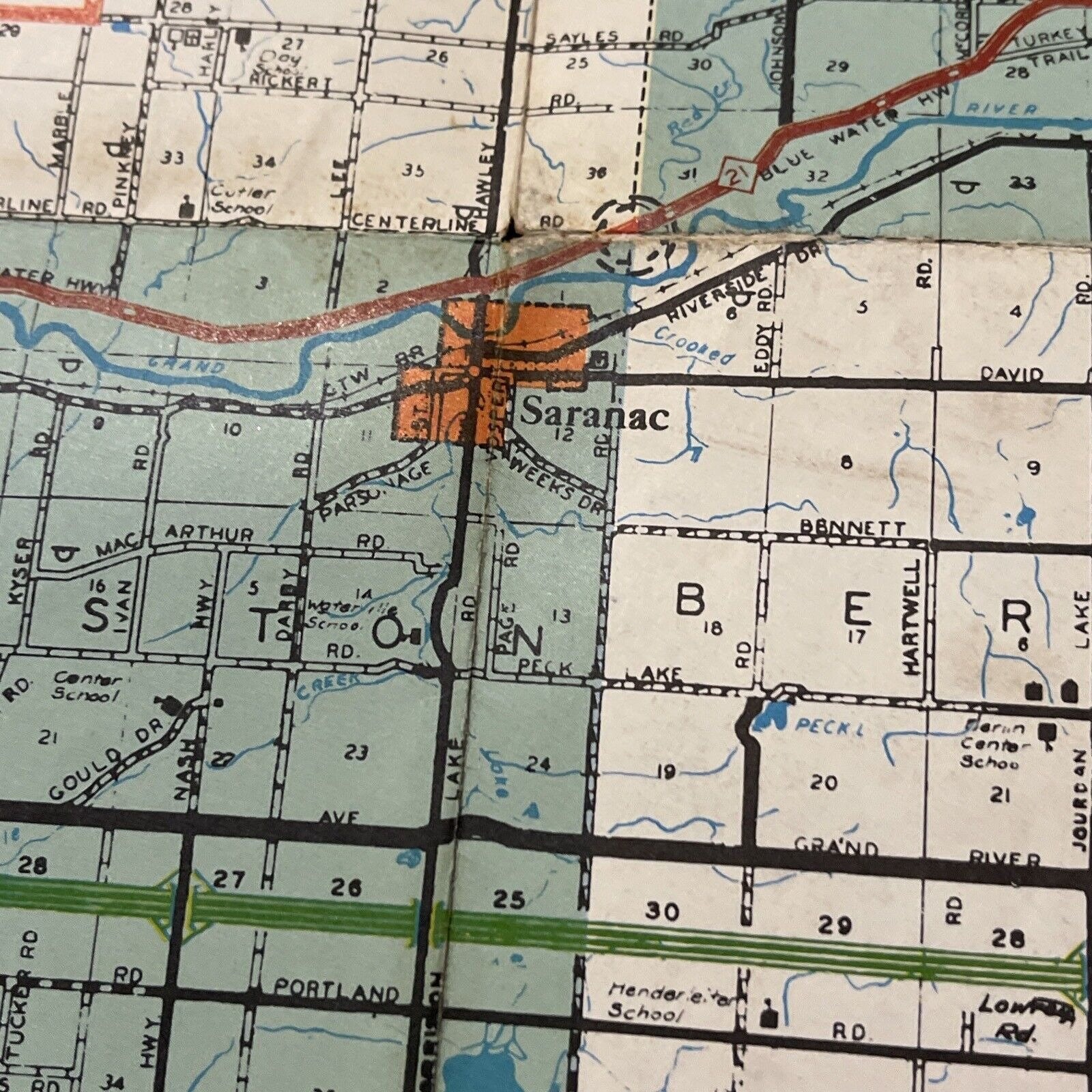 Official Highway Road Folding Map Michigan Ionia County VTG - Etsy