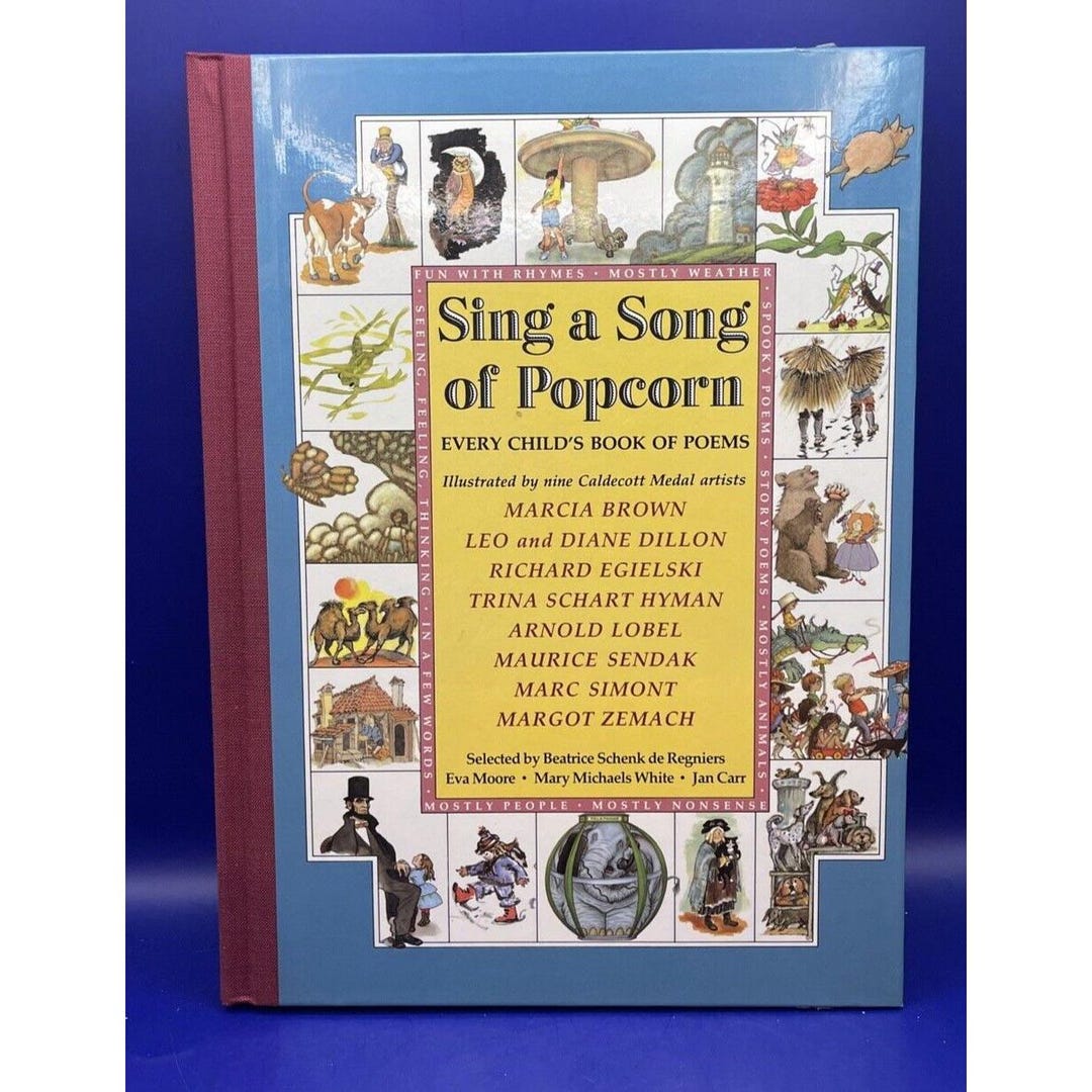 Sing A Song of Popcorn Child's Book of Poems Caldecott Scholastic 1988 ...