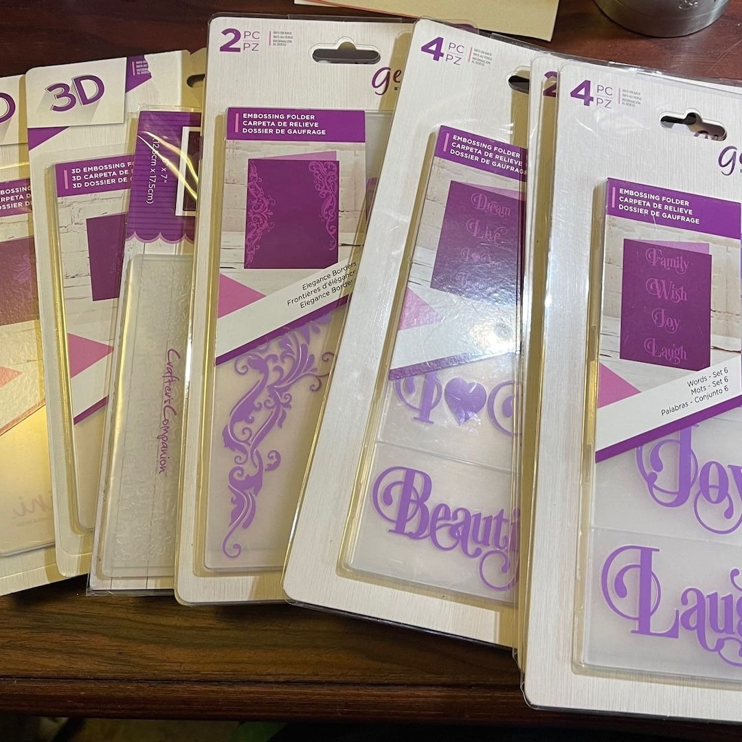 Lot of 9 Gemini Paper Crafting Holiday Embossing Folders Card Making ...