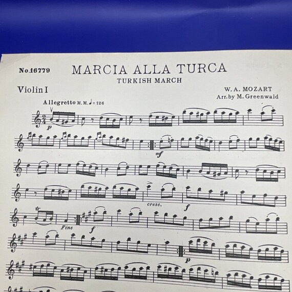 Mozart Original Sheet Music