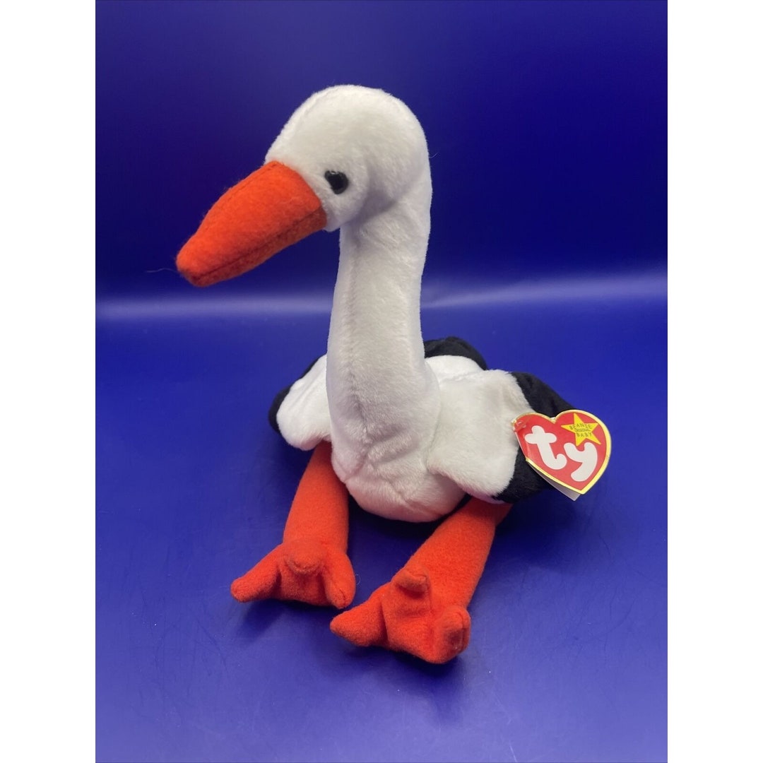 TY Beanie Babies STILTS Stork 1998 Retired Tags Plush Toy Stuffed ...