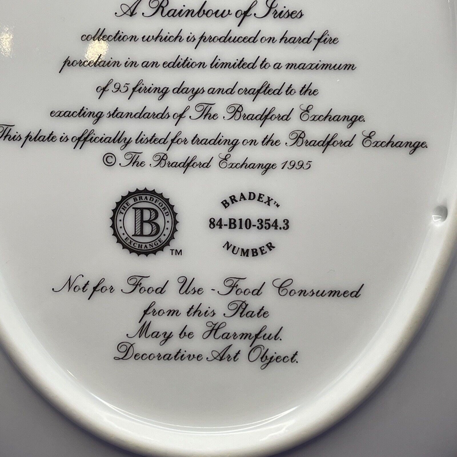 Purple Polonaise Porcelain Collector Plate Sharon Rickert Iris Flower ...