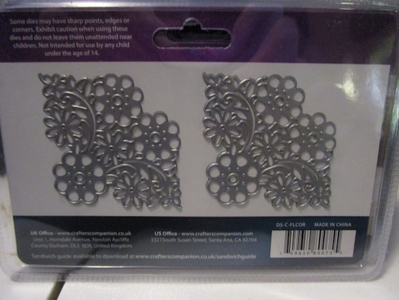DieSire Paper Crafting Metal Dies Floral Corner Die Cuts Crafters ...