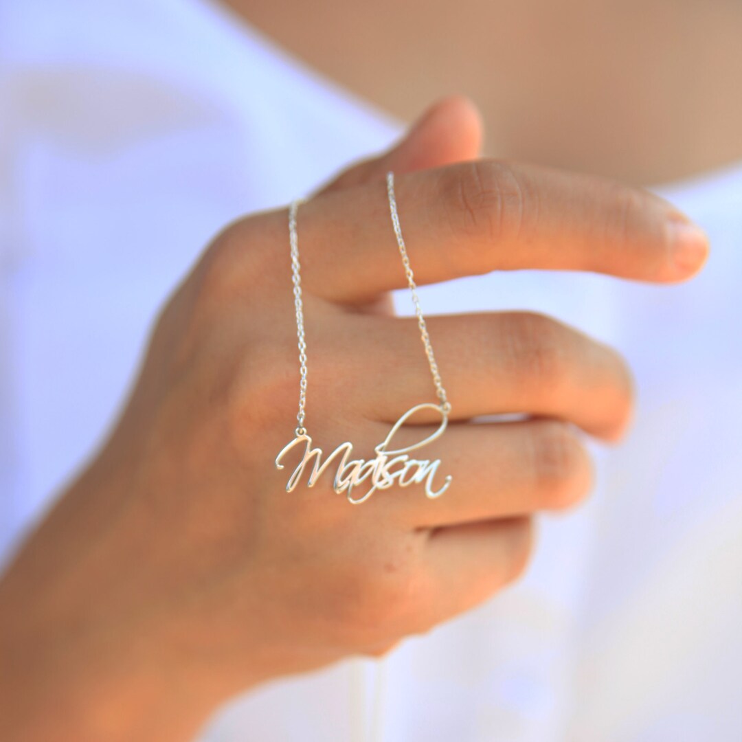 Name Necklace Sterling Silver - Name Necklace Gold - Dainty Name ...