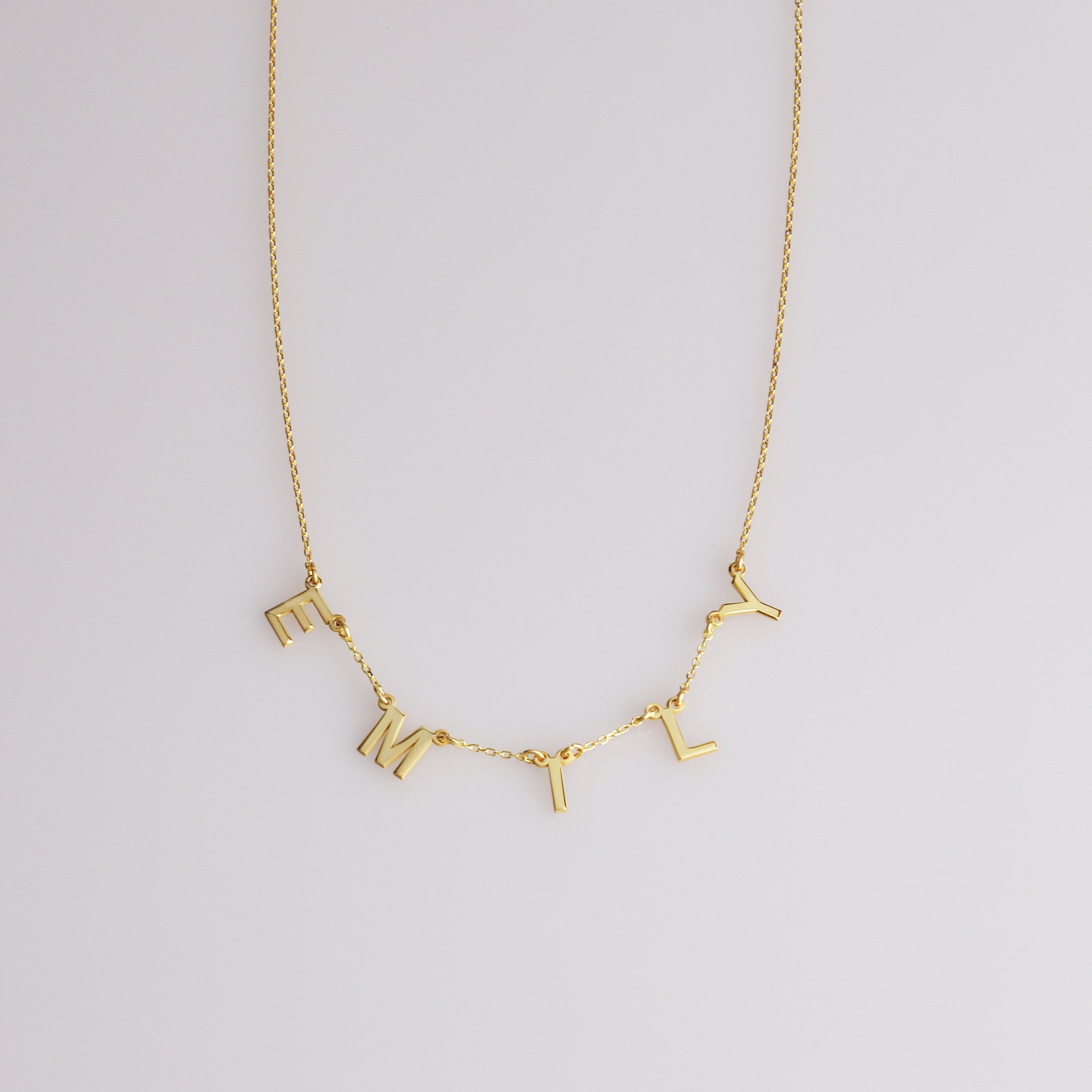 Name Necklace Gold Silver and Rose Personalized Name | Etsy