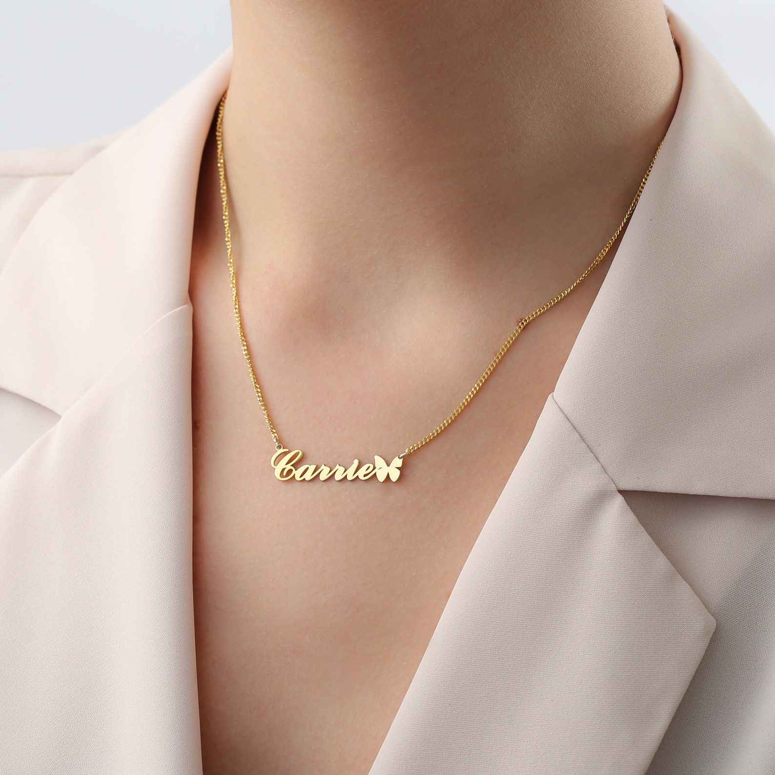 Minimalist Name Necklace Personalized Jewelry Dainty - Etsy Canada