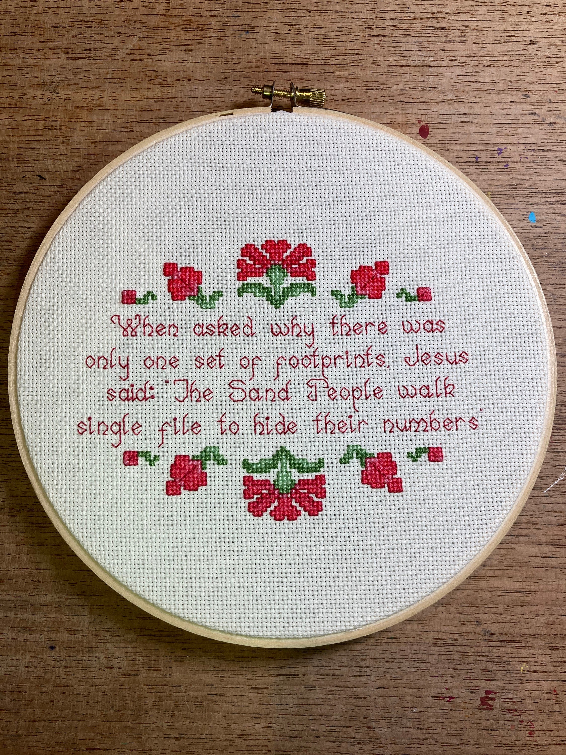 Footprints Sand People Cross Stitch Pattern - Etsy