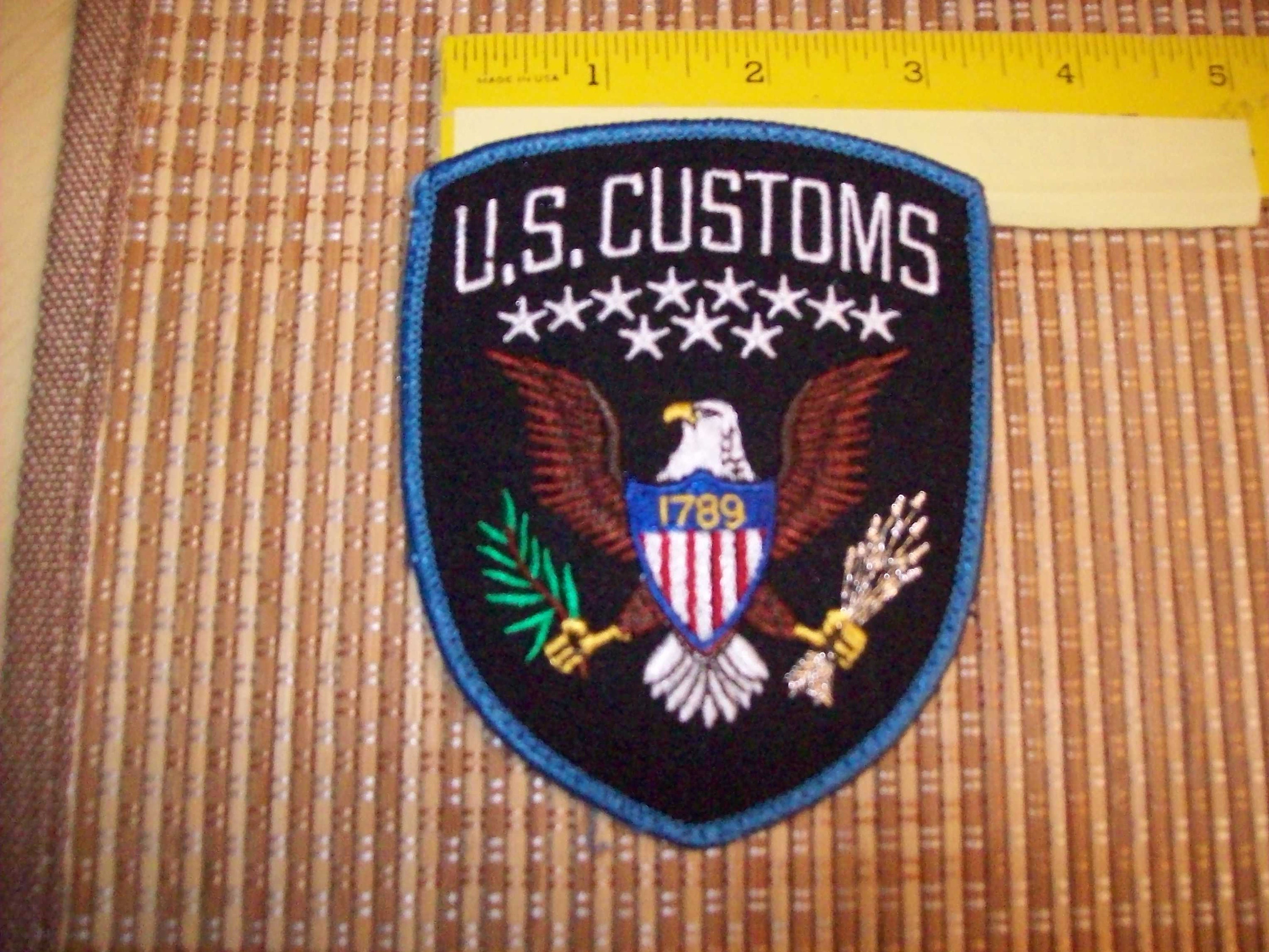 Vintage US Customs Service Uniform Shoulder Patch Used | Etsy