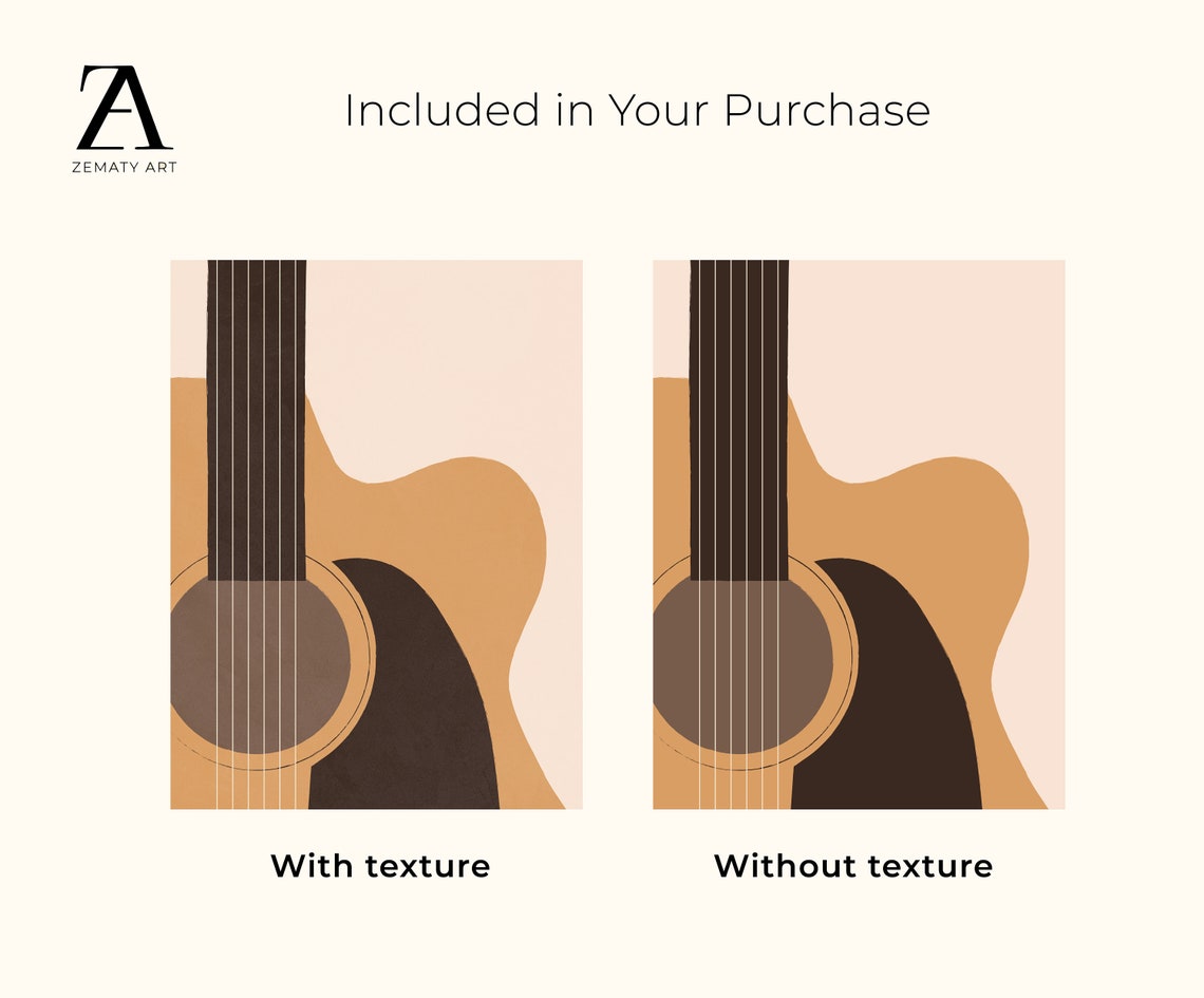 Guitar Print Music Poster Printable Art Music Wall Art | Etsy