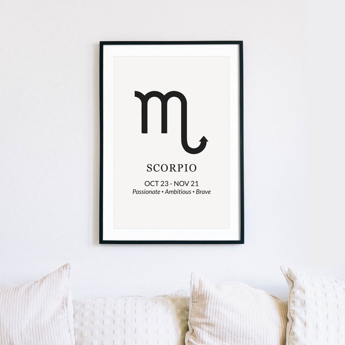 Scorpio Zodiac Sign Poster, Printable Art, Personality Traits and Dates ...