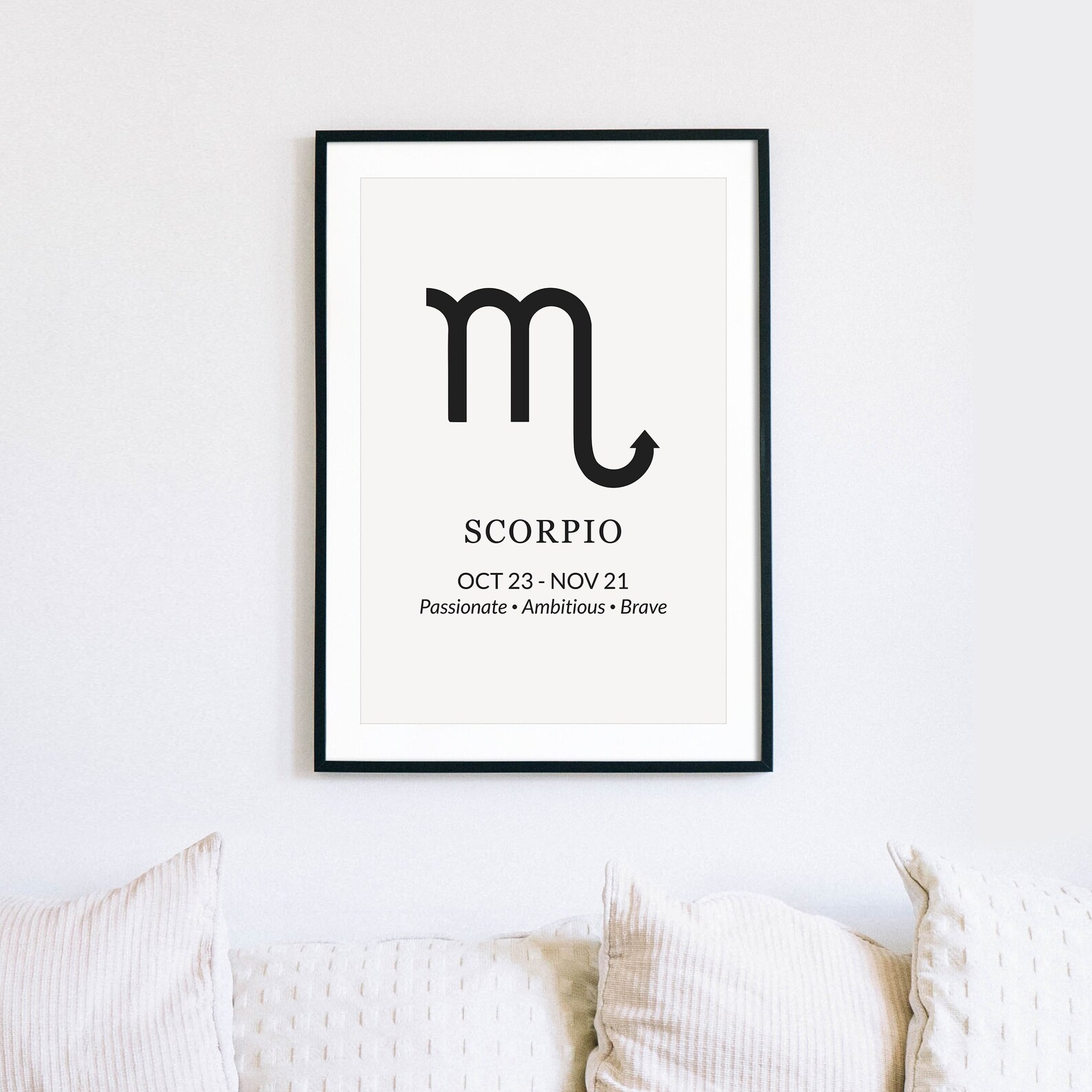 Scorpio Zodiac Sign Poster, Printable Art, Personality Traits and Dates ...