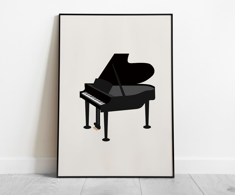 Piano Poster, Piano Wall Art, Music Room Decor, Piano Gift, Music ...