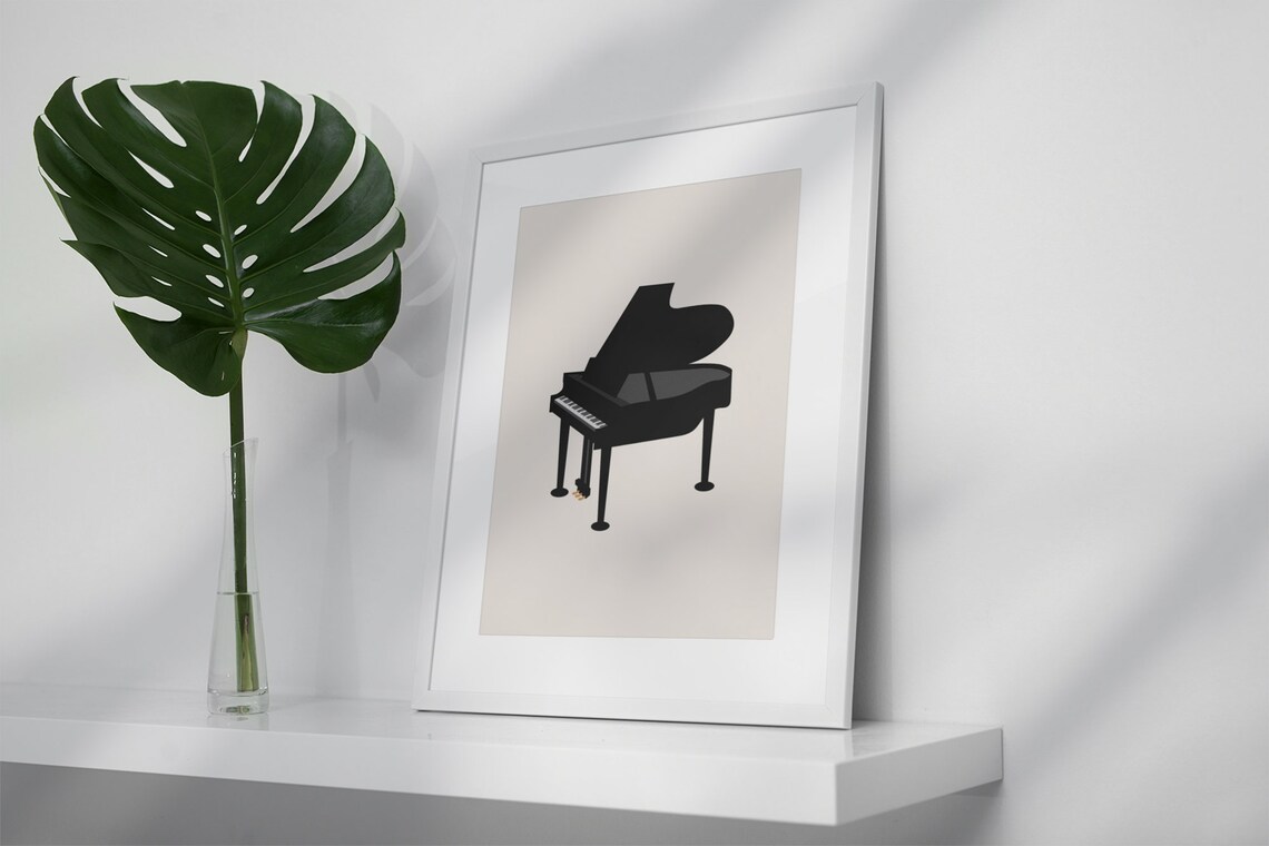 Piano Poster, Piano Wall Art, Music Room Decor, Piano Gift, Music ...