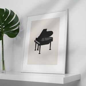 Piano Poster, Piano Wall Art, Music Room Decor, Piano Gift, Music ...