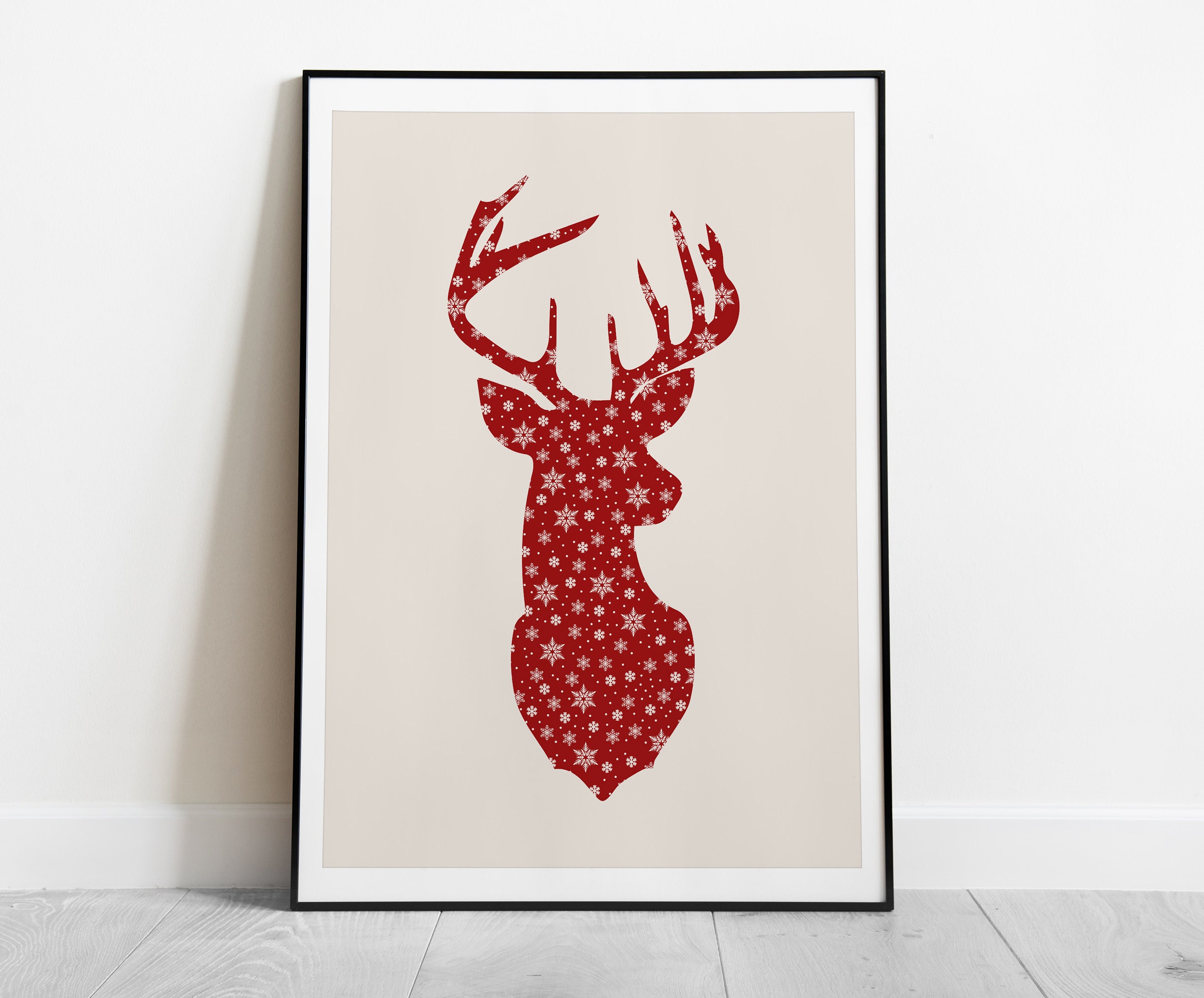 Christmas Reindeer Printable Christmas Deer Printable Set - Etsy