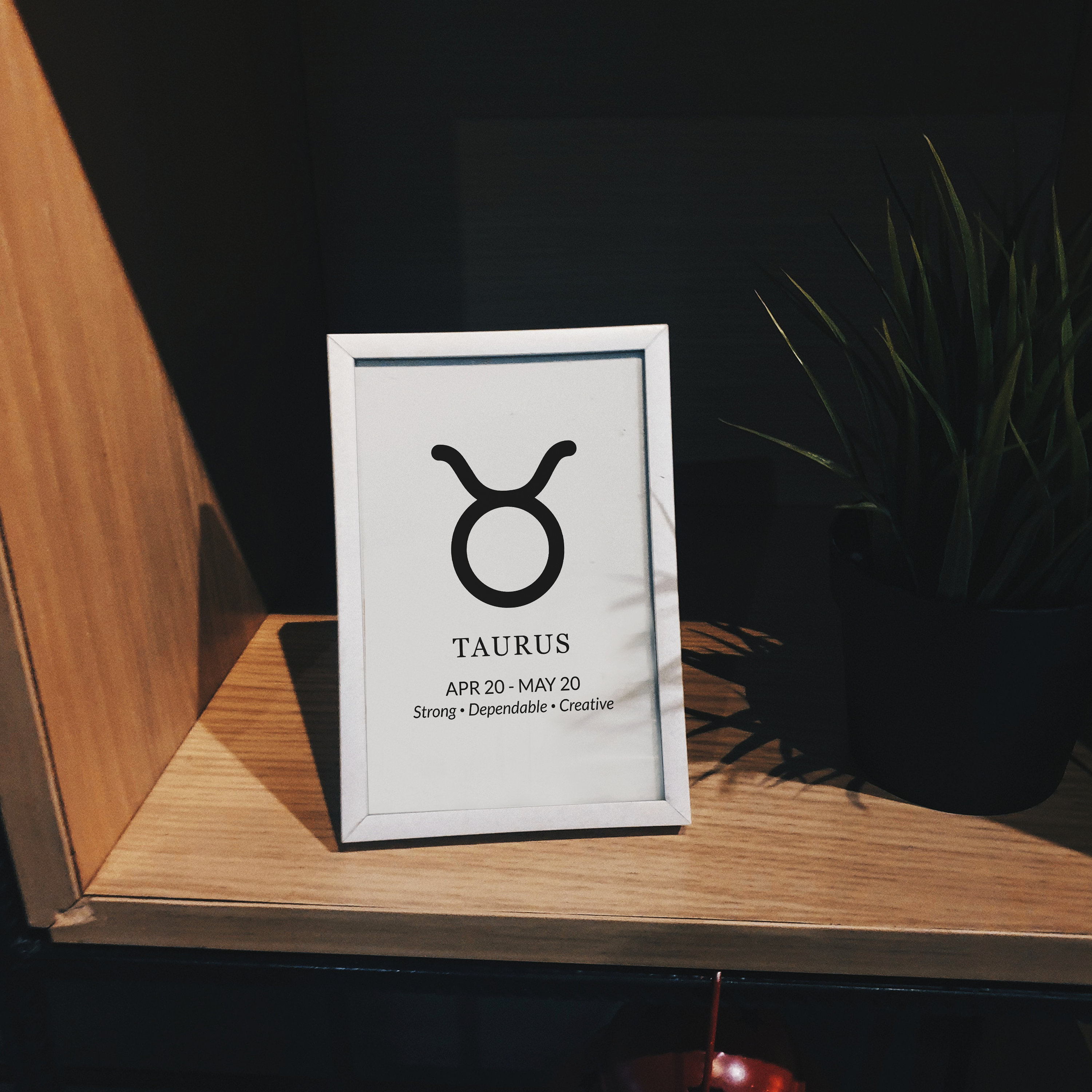 Taurus Zodiac Sign Poster, Printable Art, Personality Traits and Dates ...