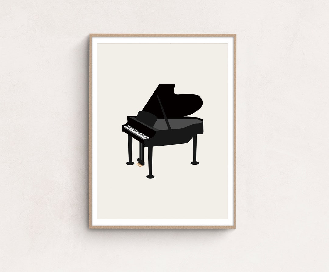 Piano Poster, Piano Wall Art, Music Room Decor, Piano Gift, Music ...