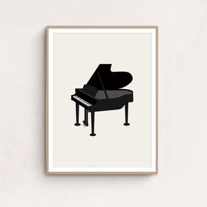 Piano Poster, Piano Wall Art, Music Room Decor, Piano Gift, Music ...