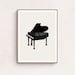 Piano Poster, Piano Wall Art, Music Room Decor, Piano Gift, Music ...