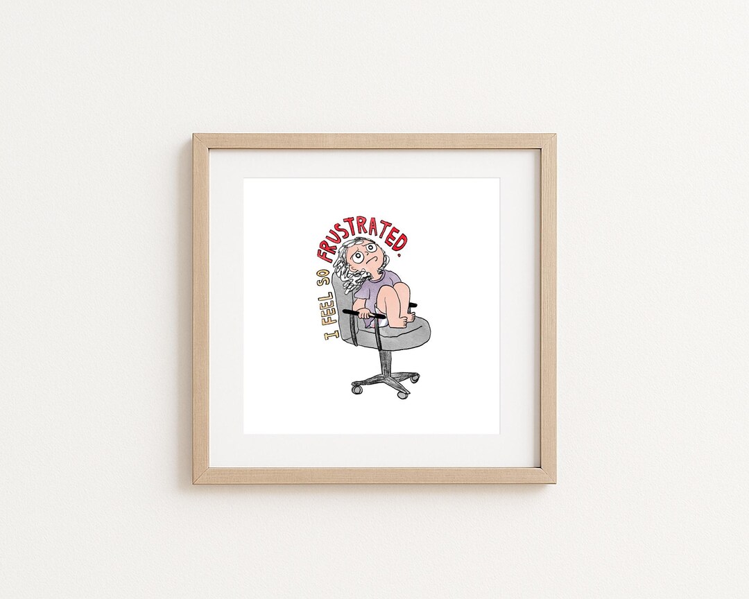 Funny Cartoon Poster | Relatable Printable Wall Art | Digital Download ...