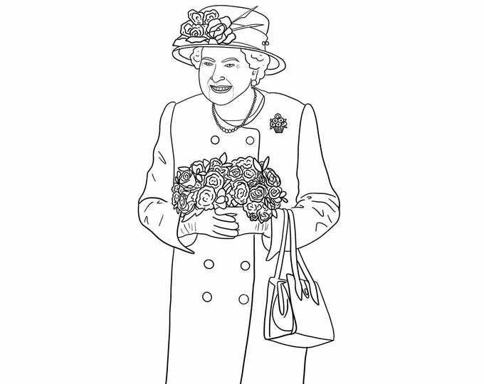 Royal Family Coloring Pages - Etsy
