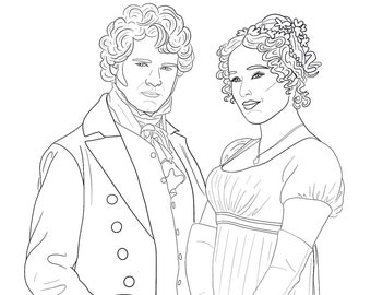 Jane Austen Coloring - Etsy