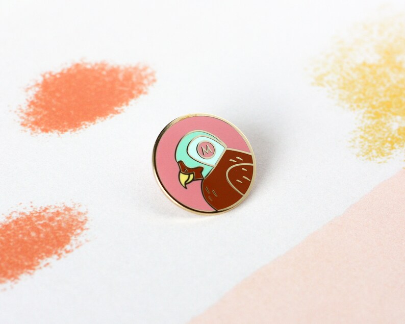 Mordecai Hard Enamel Pin Wes Anderson Inspired Gold Plated - Etsy