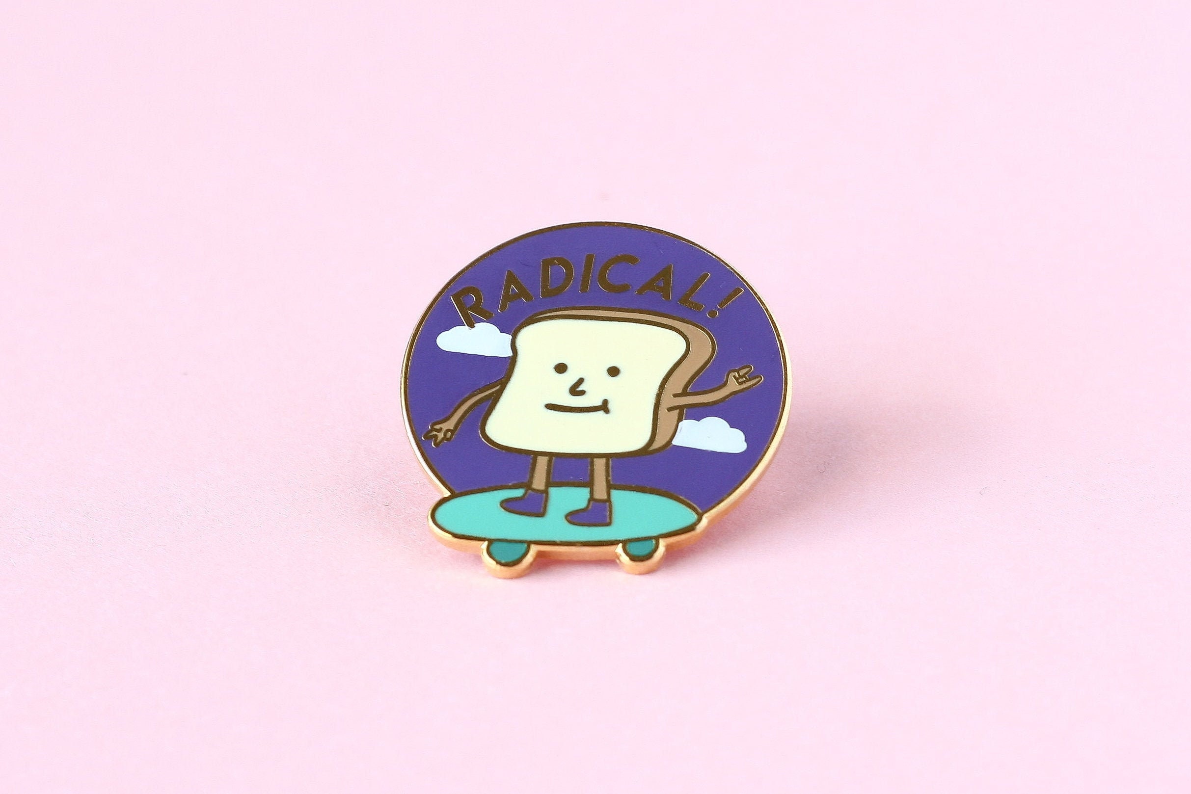 Funny Toast Enamel Pin Cute Food Lapel Pin - Etsy