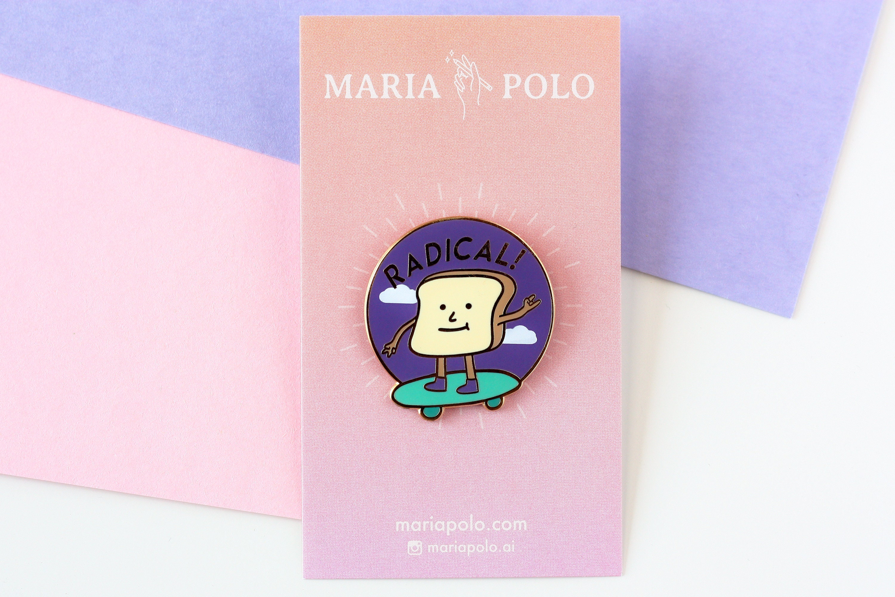Funny Toast Enamel Pin Cute Food Lapel Pin - Etsy
