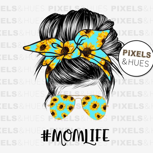 Teacher Life Sublimation Design Downloads Funny Mom Bun Hair Etsy