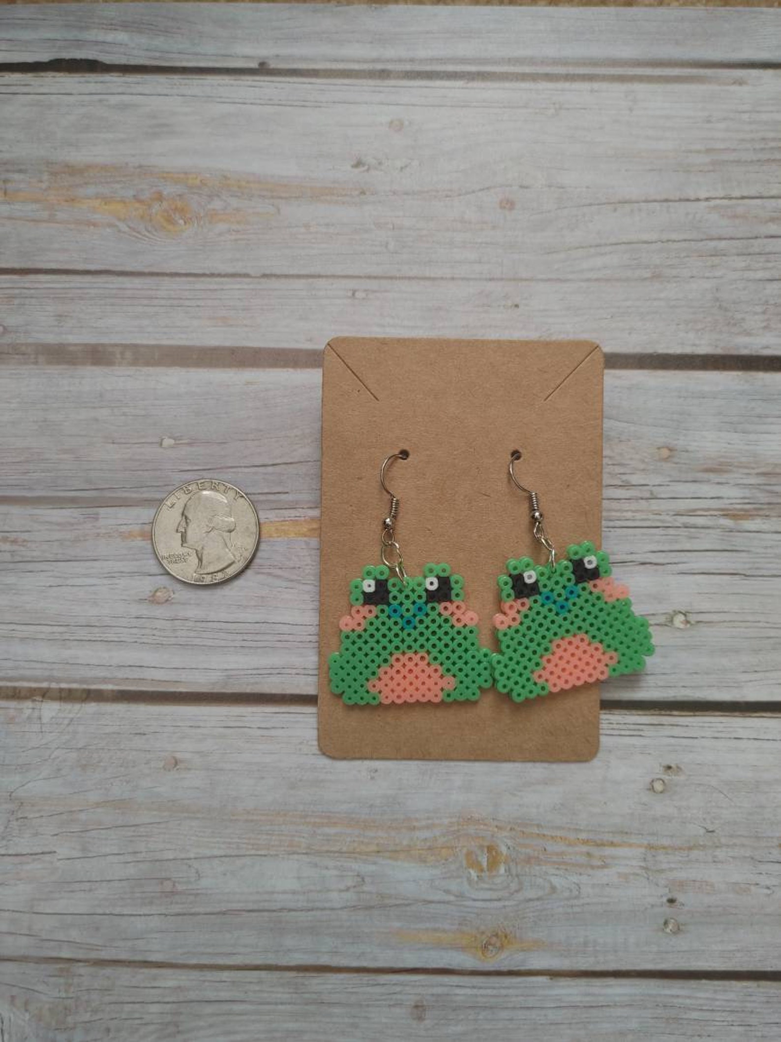 Animal Perler Bead Earrings. Snails, Frogs, Ducks, Bunnies, Dinos ...