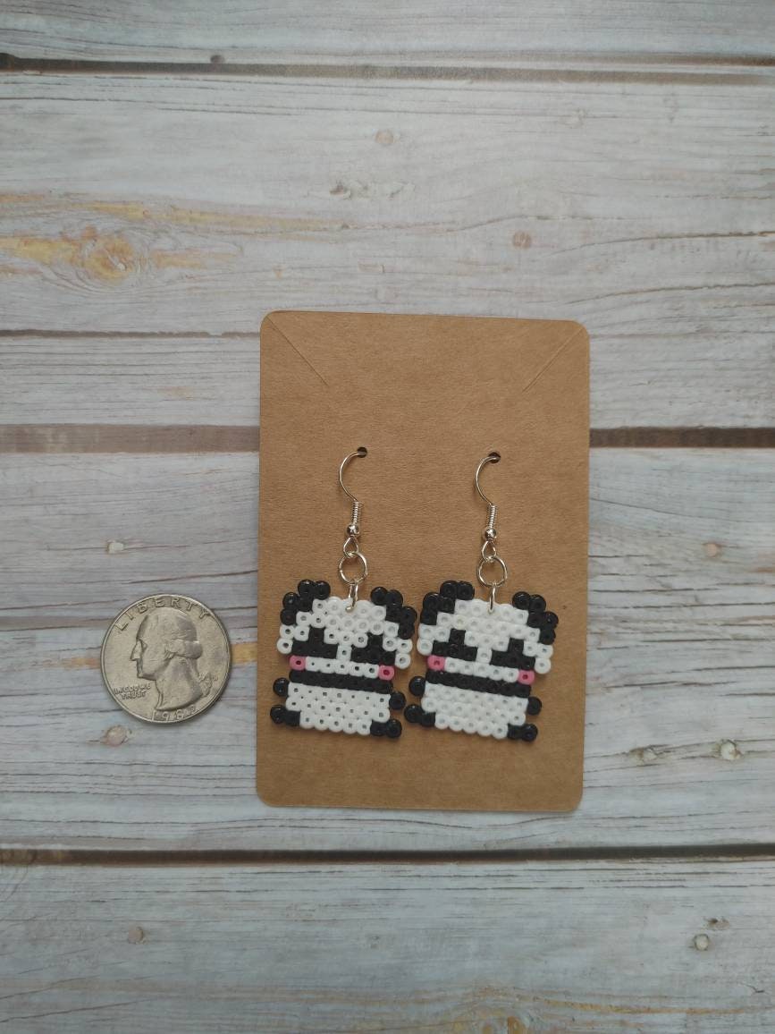 Animal Perler Bead Earrings. Snails, Frogs, Ducks, Bunnies, Dinos ...