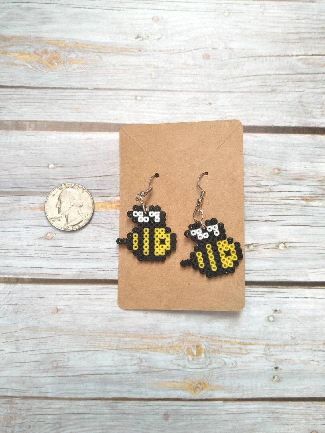 Animal Perler Bead Earrings. Snails, Frogs, Ducks, Bunnies, Dinos ...