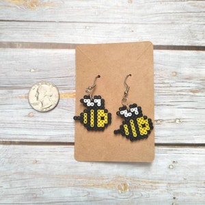 Animal Perler Bead Earrings. Snails, Frogs, Ducks, Bunnies, Dinos ...