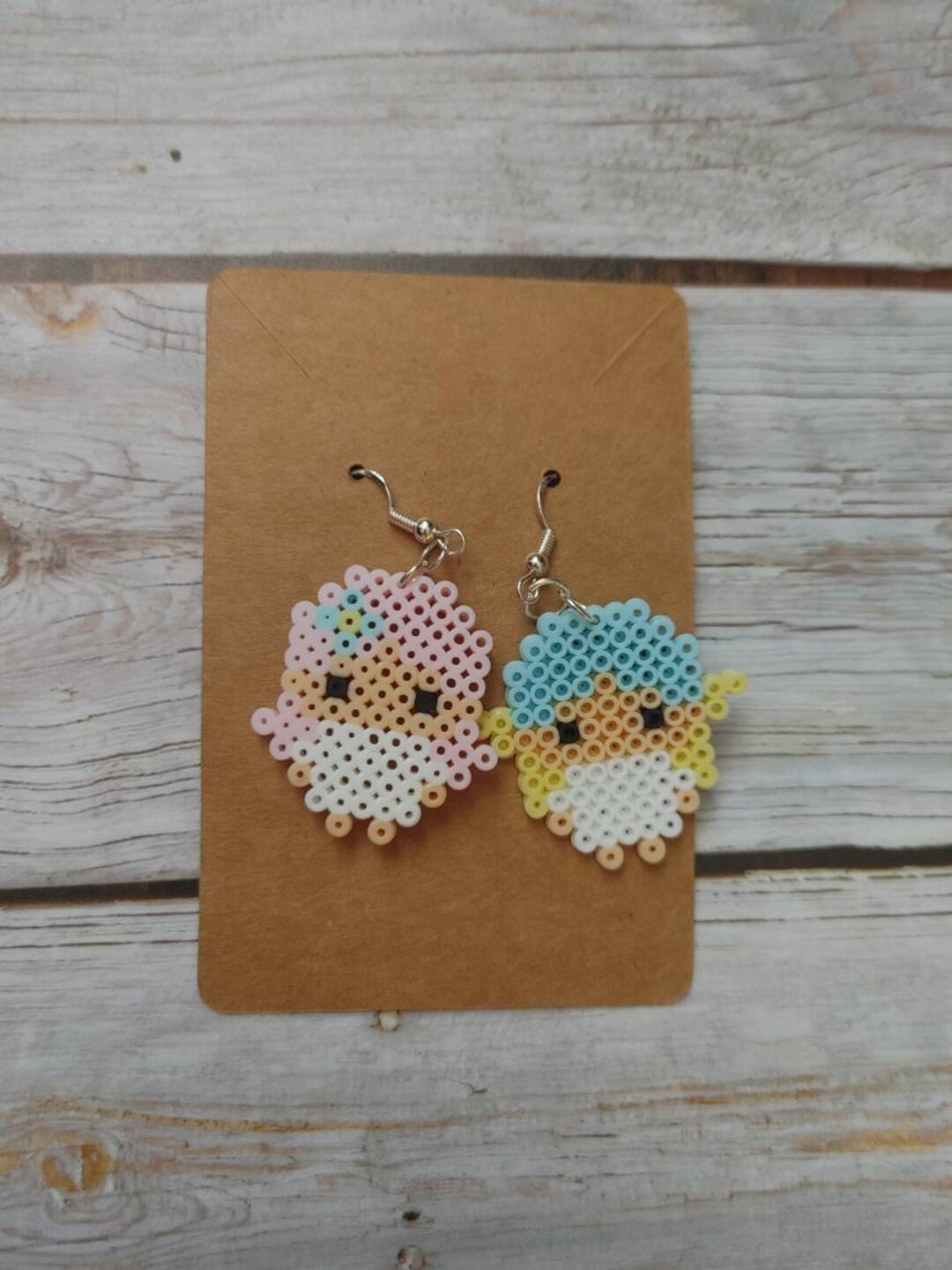 Little Twin Stars Sanrio Perler Bead Earrings - Etsy