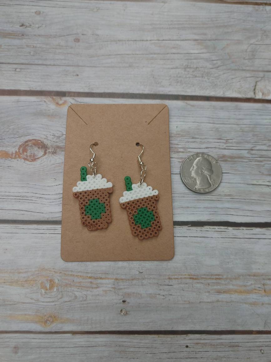 Adorable Handmade Food Perler Bead Dangle Earrings - Etsy
