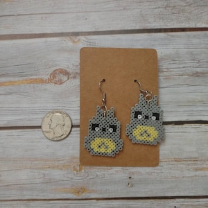 Totoro Inspired Perler Bead Earrings. Studio Ghibli - Etsy