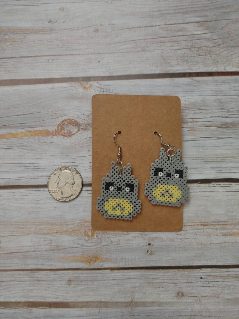 Totoro Inspired Perler Bead Earrings. Studio Ghibli - Etsy